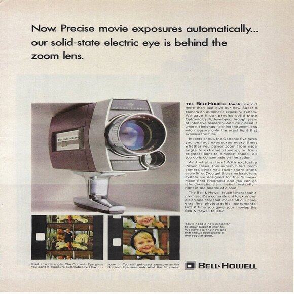 Bell & Howell | Art | 967 The Bell Howell Super 8 Camera Movie Vintage ...
